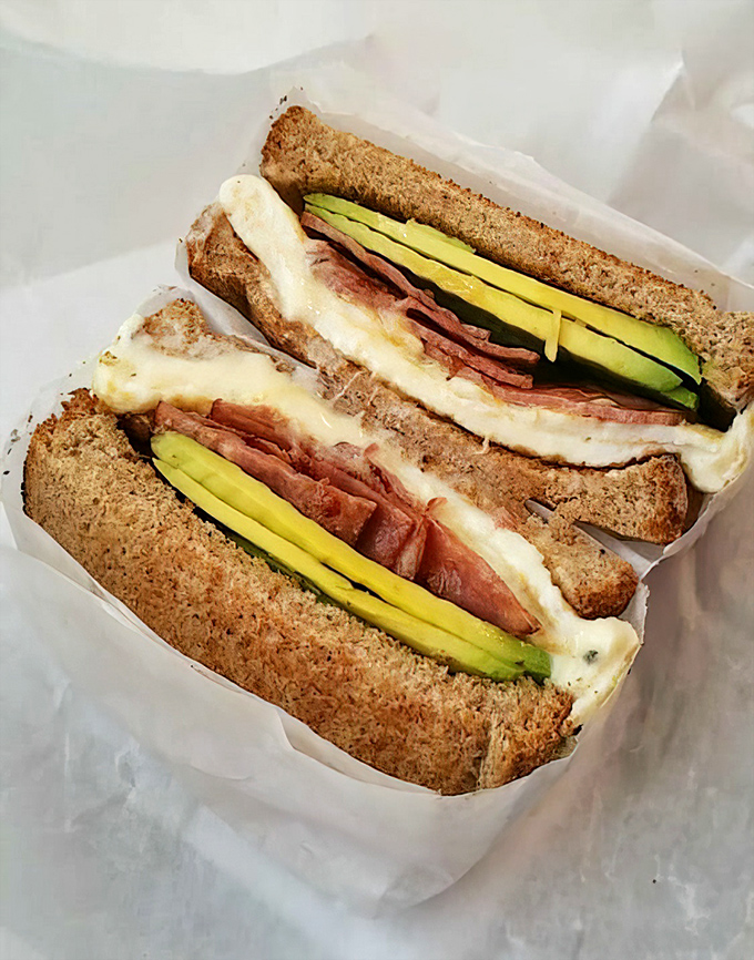 The ham and cheese with avocado isn't trying to reinvent the wheel&mdash;it's just making that wheel absolutely delicious on toasted wheat.