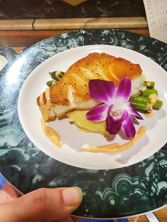 Not just fish&mdash;this is sea bass with attitude. The crispy exterior gives way to buttery flesh that practically melts on contact.