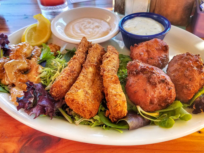 The seafood trio: when three's company and everyone's invited to the flavor party.