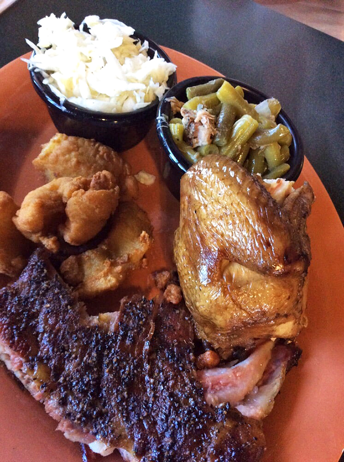 Smoked chicken with a smoke ring so perfect, it could teach a masterclass in barbecue chemistry.