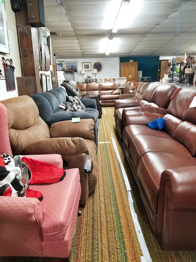 The sofa showroom: where you can test-sit your way through decades of American living room history.
