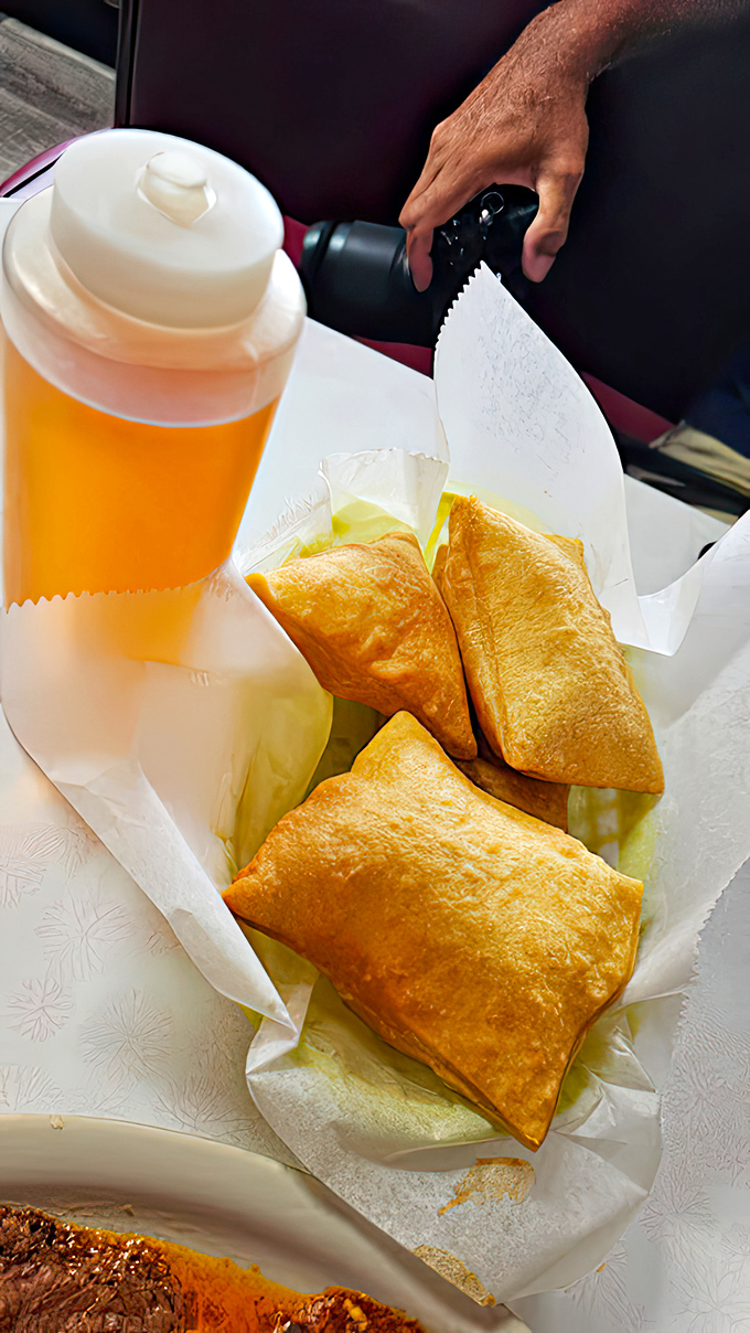 Golden-fried sopapillas that puff up like little pillows of joy &ndash; these crispy treasures are what would happen if clouds and donuts had delicious babies.