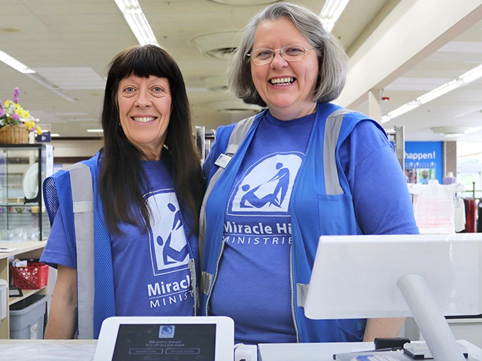 The unsung heroes of the thrift universe, these smiling staff members know exactly where that vintage Pyrex bowl you've been hunting might be hiding.