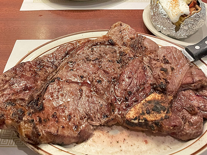 This steak isn't just cooked&mdash;it's been treated with the respect a good piece of beef deserves. The char speaks volumes.