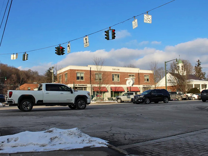 Winter streets reveal Granville's bones - and what beautiful bones they are, dressed in snow's elegant simplicity.