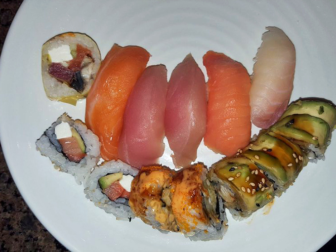 Sushi that defies the "inland seafood" stereotype. Fresh, vibrant nigiri and rolls that would make coastal restaurants nod in respectful approval.