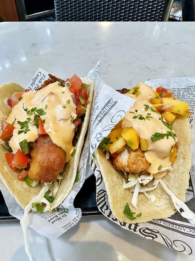 Fish tacos elevated beyond beach shack status into something worth crossing town for.