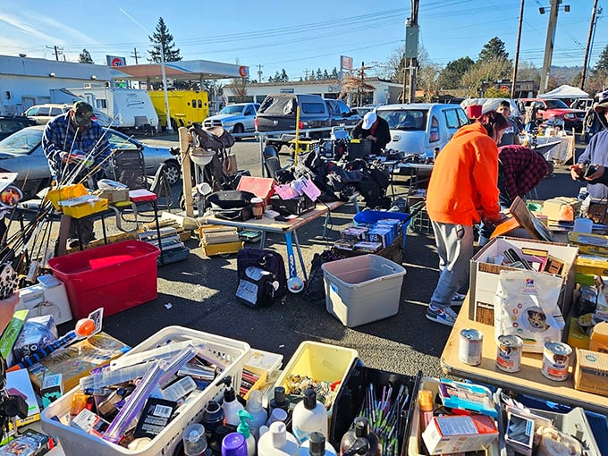 Plastic bins overflow with potential finds&mdash;each one a mystery box that might contain exactly what you never knew you needed.