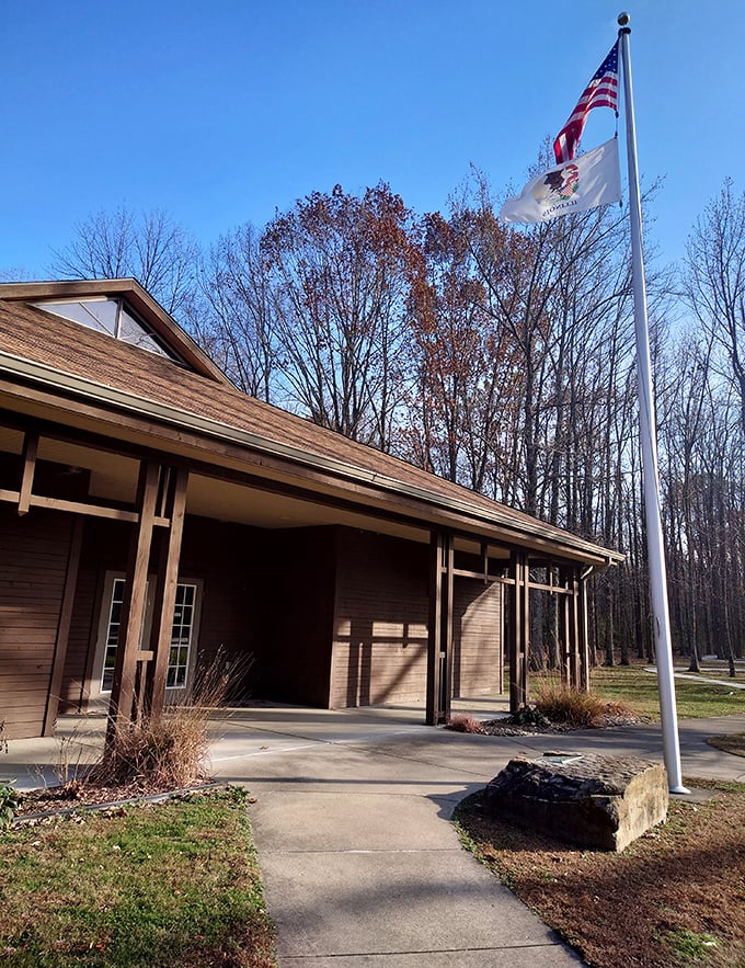 The visitor center&mdash;where park rangers have answered "Is that poison ivy?" approximately 10,000 times since breakfast.