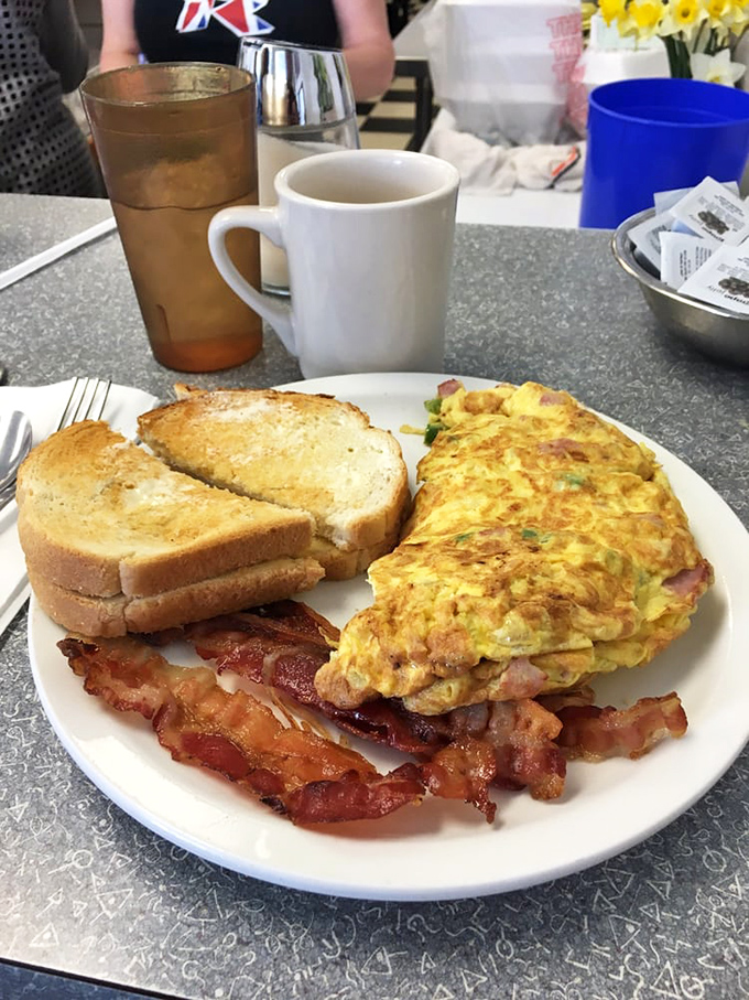 A Western omelet that could convince even the strictest vegetarian to reconsider their life choices.