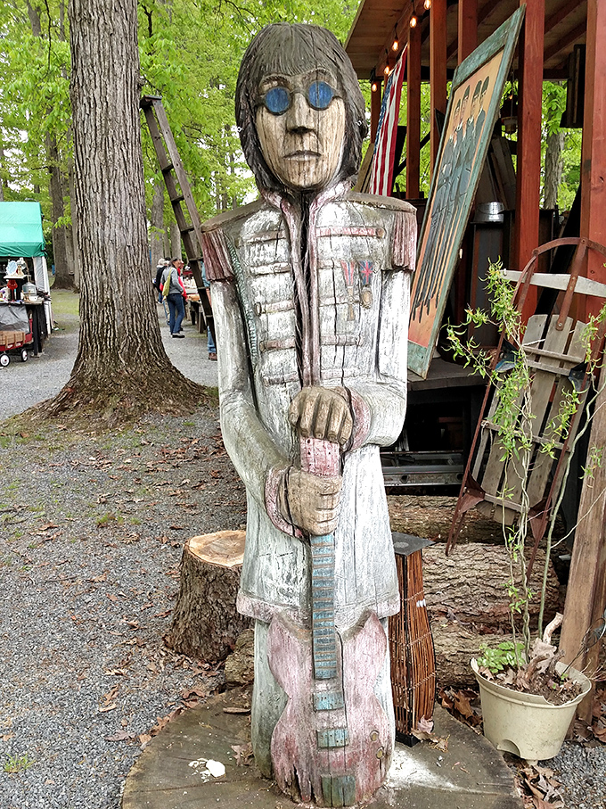 Meet John Lennon's wooden doppelg&auml;nger! This folk art carving proves that Pennsylvania craftspeople have both skill and a sense of musical history. 