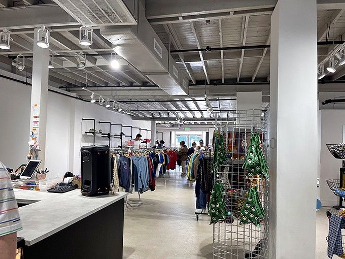 Every corner reveals new discoveries in this thrifter's version of Willy Wonka's factory.