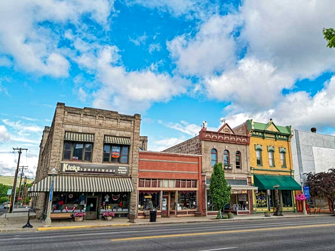 Baker City's historic buildings stand proudly against a backdrop of rolling hills, like a frontier postcard come to life.