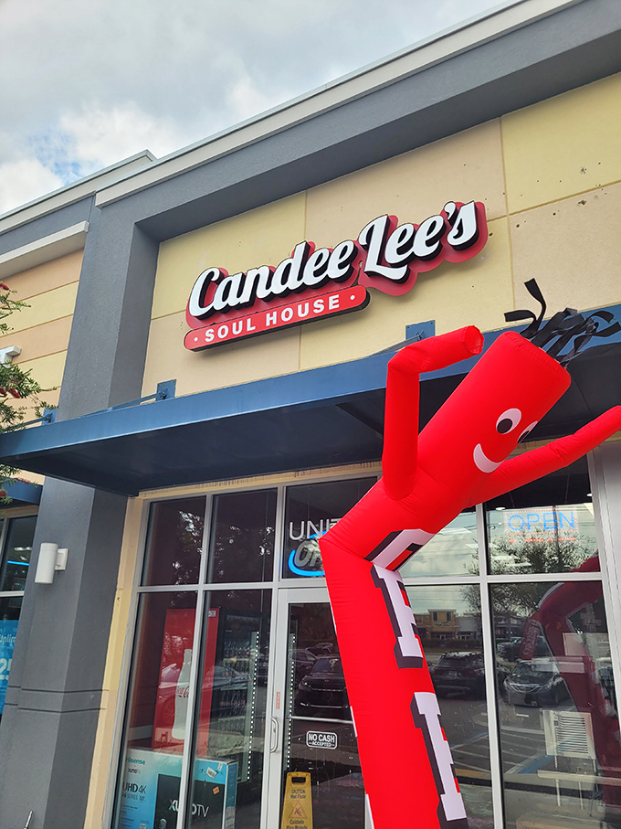 Strip mall locations often hide the most incredible culinary gems - this red sign proves that theory perfectly.