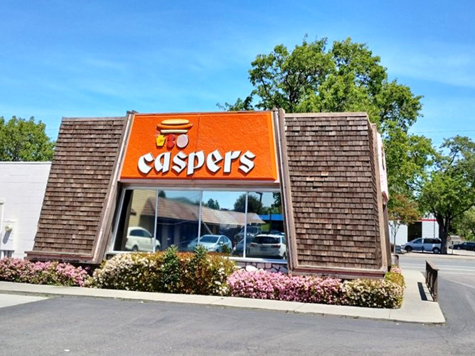 Caspers' distinctive A-frame with that bright orange sign is like a time machine to simpler, more delicious days.