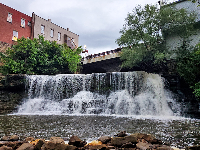 Chagrin Falls' cascading water provides nature's soundtrack to small-town life. Who needs a white noise machine?