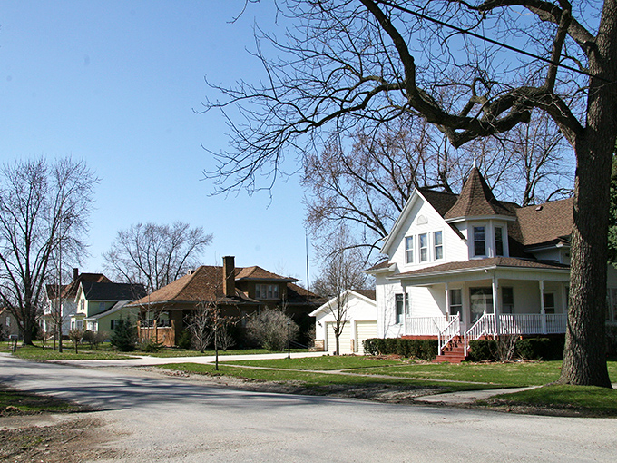 Rural Illinois stretches endlessly here, providing peaceful views that expensive retirement communities try to replicate artificially.