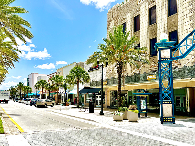 Daytona's art deco facades stand like pastel sentinels guarding the secrets of beach town nightlife.
