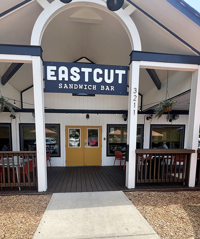 Eastcut's peaked roof and yellow doors promise adventure &ndash; Philadelphia meets Durham in the best possible way.