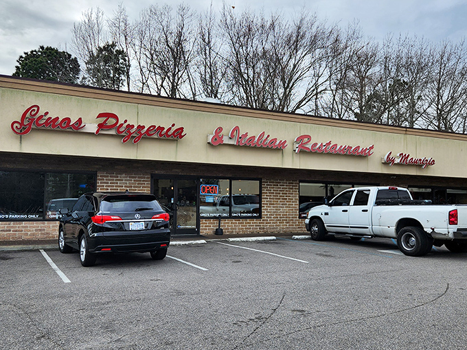 Gino's modest strip mall location is the pizza equivalent of a sleeper car &ndash; unassuming outside, powerful performance inside!