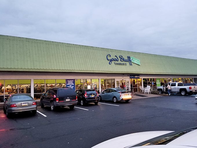 Good Stuff's green exterior is just a hint of the colorful bargains waiting inside this thrifter's paradise.