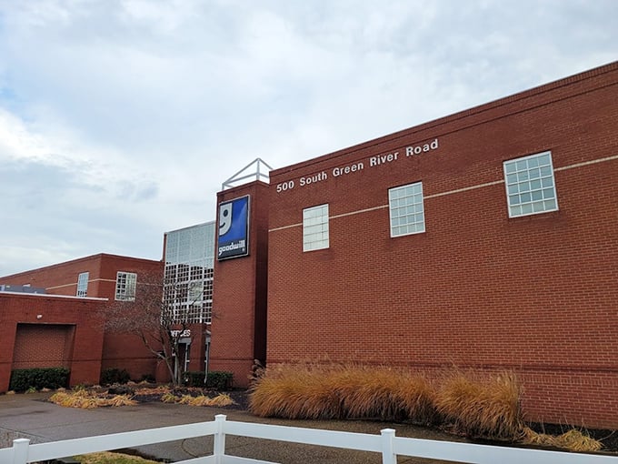 Evansville's Goodwill Outlet stands tall and proud, ready to unleash bargains by the pound.