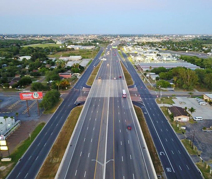 Harlingen&rsquo;s expansive highways stretch through the heart of the Rio Grande Valley, offering smooth routes framed by the region&rsquo;s iconic landscapes.