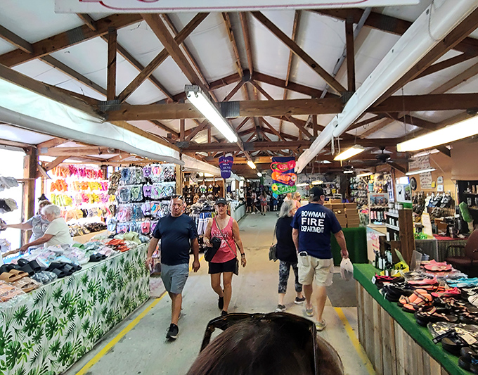 Hudson's Surfside Market offers beachy treasures without the tourist markup. Souvenirs with soul and prices that won't sink your vacation budget!