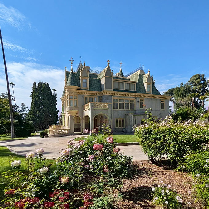 Kimberly Crest: A French chateau with fairytale turrets and manicured gardens&mdash;where Cinderella would feel right at home among the roses.