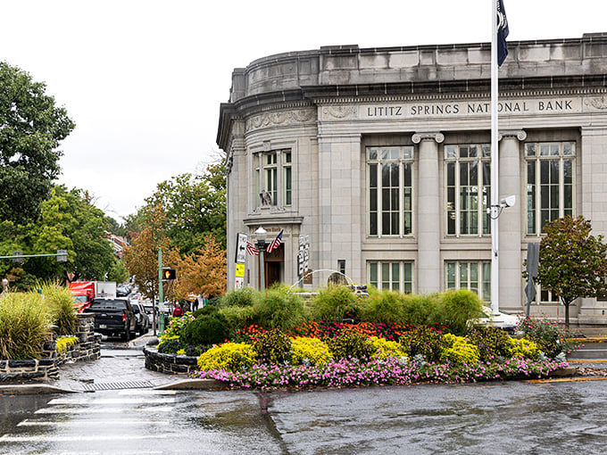 Lititz's charming downtown invites visitors to explore its historic buildings and unique shops without checking their phones once.