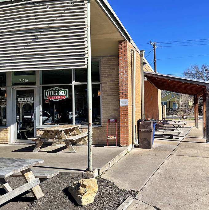 Little Deli's no-frills exterior and picnic tables promise an authentic neighborhood experience. Sometimes smaller really is better!
