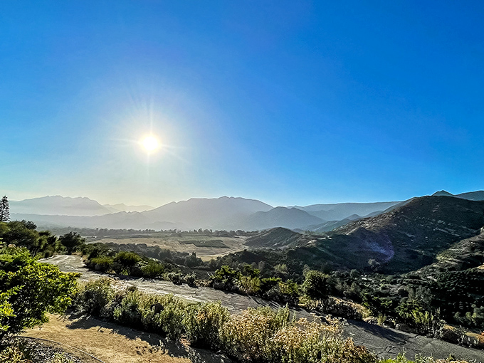 The view that launched a thousand meditation retreats. Ojai's mountains cradle the valley like they're protecting something precious&mdash;because they are.