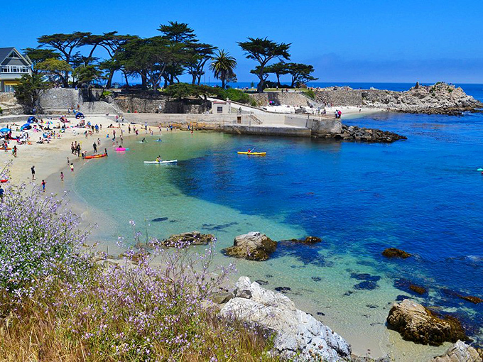 Pacific Grove's Lovers Point – where the rocks and waves put on a free show daily.