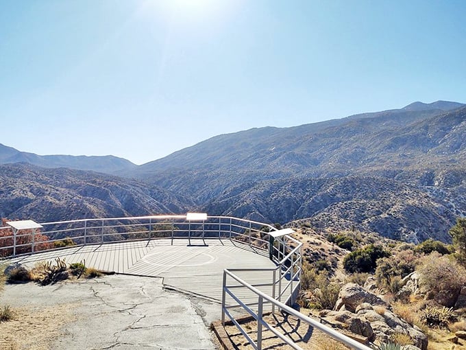 Nature's observation deck. This vista point offers sweeping views of the Coachella Valley that no music festival could ever match.