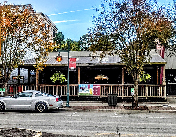 Pawley's wooden porch invites you to sit a spell and prepare your taste buds for a burger journey worth writing home about.