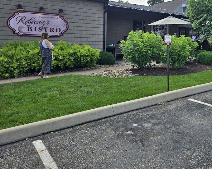 Rebecca's Bistro's charming sign and landscaping set the stage. Small in size but mighty in flavor&mdash;like a culinary TARDIS.