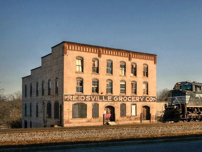Reidsville's historic grocery building whispers stories of commerce past. If those bricks could talk!