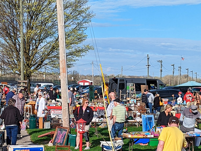 Springfield's Extravaganza in action! The fairgrounds transform into a collector's paradise during these legendary antique events.