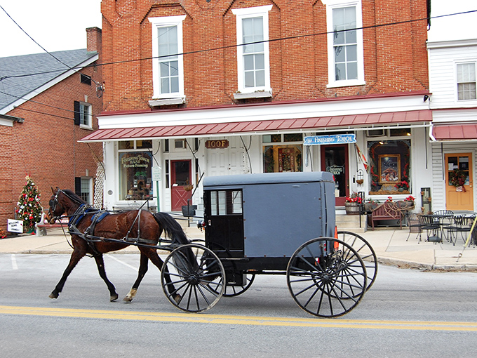 Strasburg's historic stone mill building showcases the architectural heritage that defines the town's character.