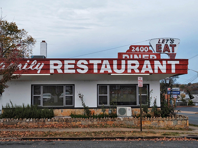 That vintage "Let's Eat" sign isn't just an invitation&mdash;it's a command from the breakfast gods at Twenty Four Hundred Diner.