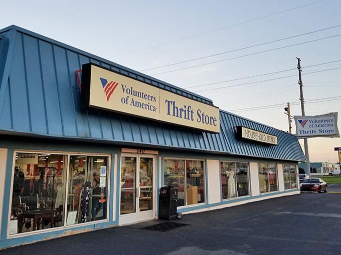 Volunteers of America's patriotic colors wave like a flag for bargain hunters who appreciate both service and savings.