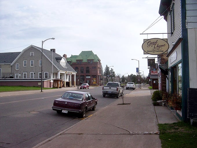 Washburn's main drag offers Lake Superior views without the superior attitude of fancier coastal towns.