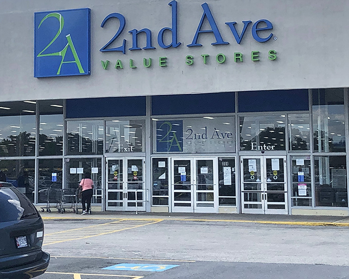 The clean lines and professional signage of 2nd Ave Value Stores promise a thrifting experience that feels surprisingly upscale.
