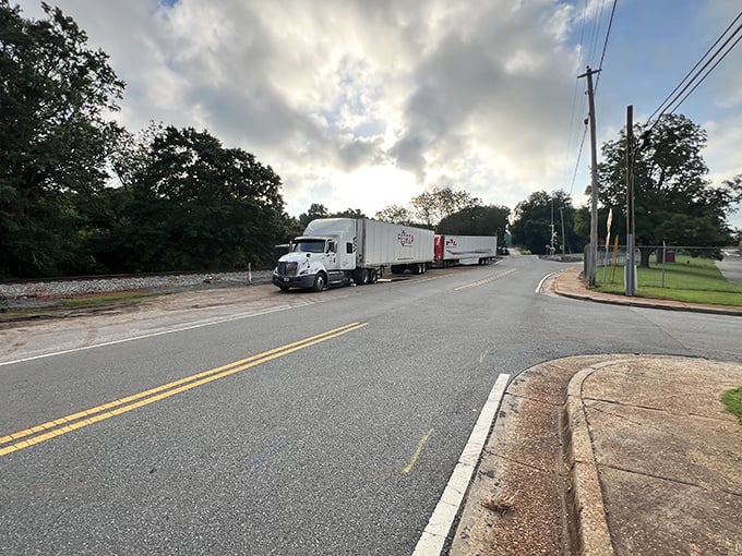Rural roads like this one lead to Georgia's hidden gems where time moves at nature's pace.