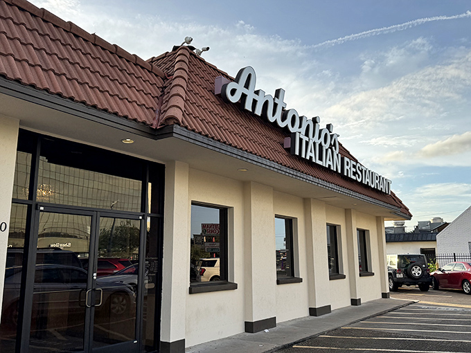 Antonio's Flying Pizza: That familiar red-tiled roof has sheltered countless pizza memories. Like visiting your Italian uncle's house&mdash;if your uncle made amazing pizza! 