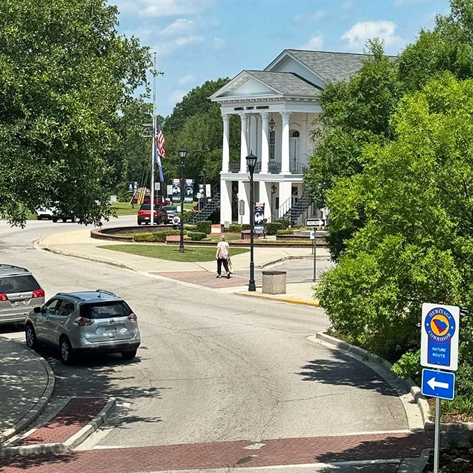 Barnwell's courthouse presides over a town where your Social Security check actually means something substantial.
