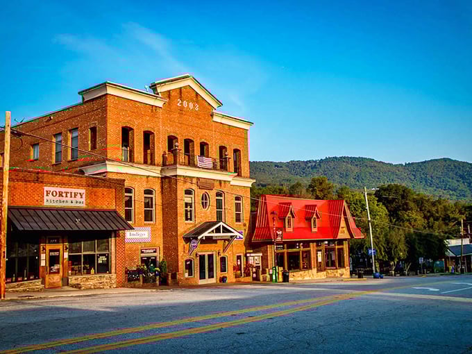 Clayton&rsquo;s red-brick landmarks glow in the mountain light, where history and hometown pride stand side by side.