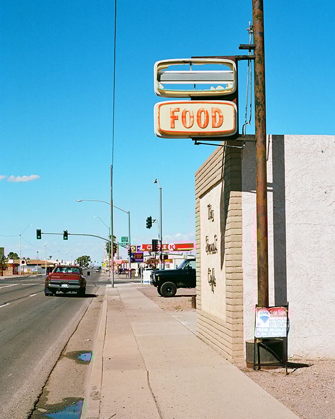 That vintage "FOOD" sign in Coolidge says it all&mdash;straightforward living where your retirement dollars buy more than just atmosphere.
