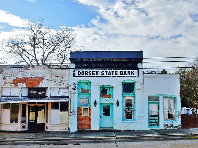 Small-town charm with a side of nostalgia at the Dorsey State Bank. If these walls could talk, they'd have stories better than Netflix!