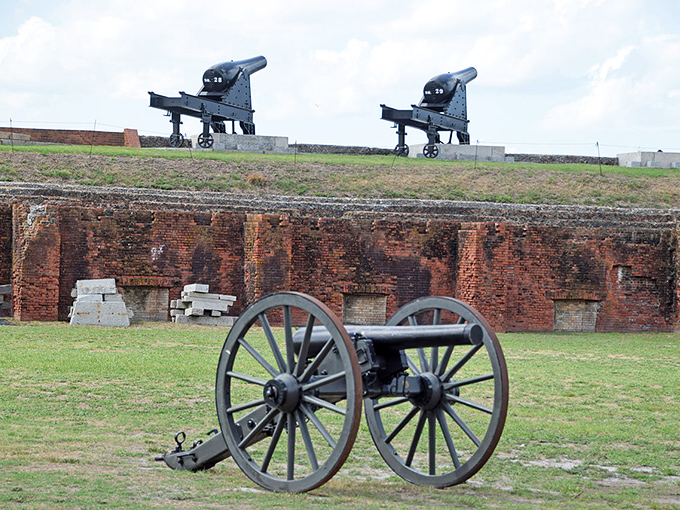 Fort Clinch's cannons stand ready to defend against the only real threat these days - forgetting how peaceful life can be.